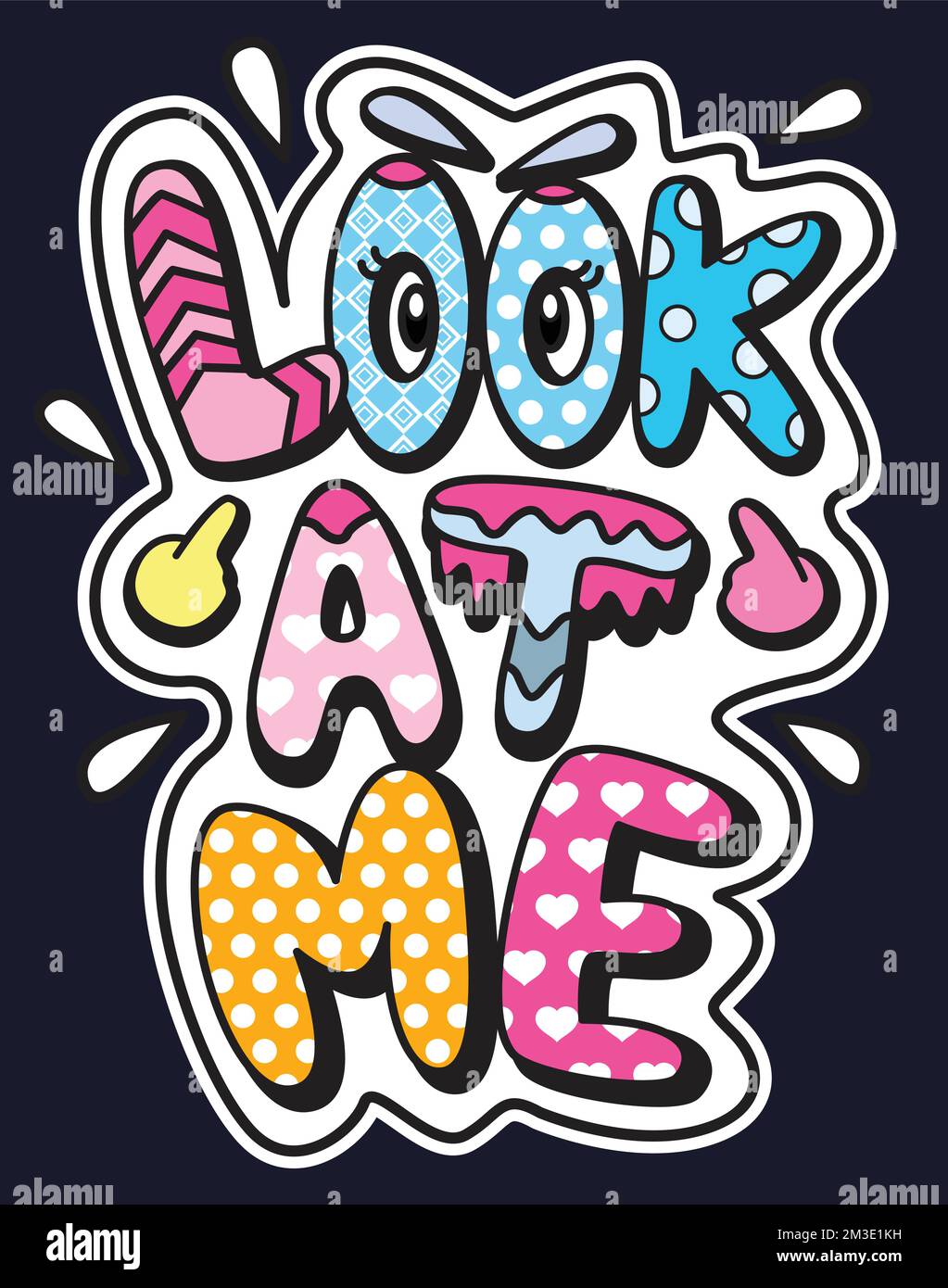 Cartoon typography hi-res stock photography and images - Alamy