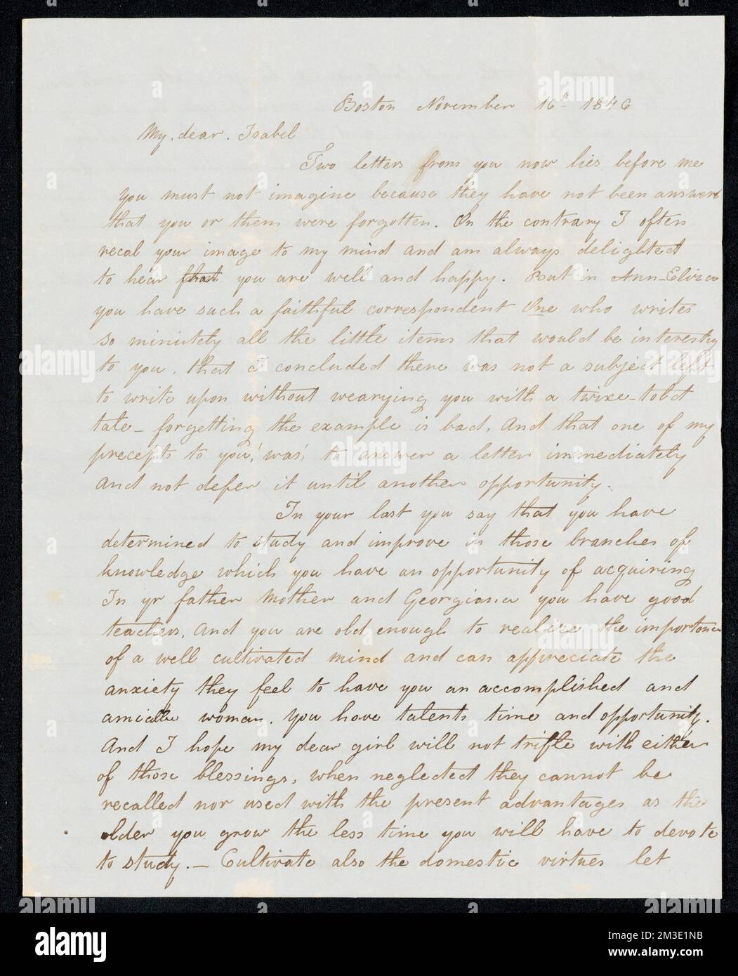 Letter to Isabel, Trinidad de Cuba, from aunt, Elvira H. Henchman ...