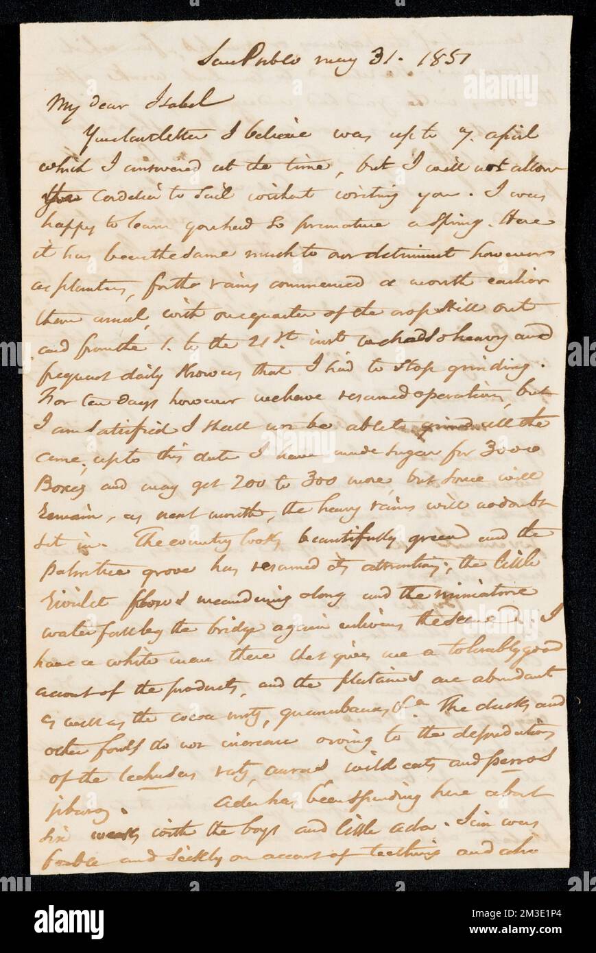 Letter to Isabel from Joseph Carret, her father, in San Pablo, May 31 ...