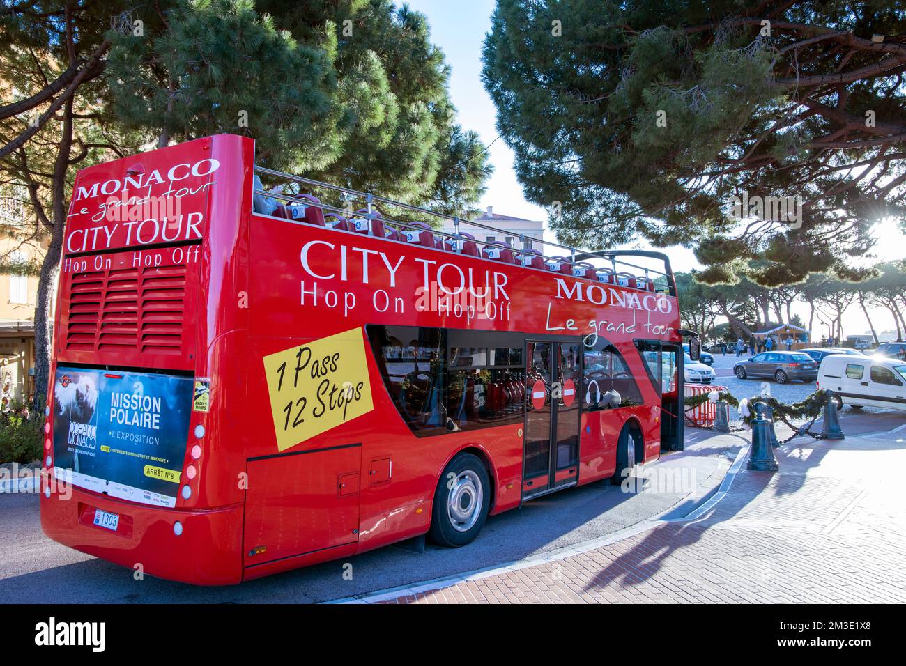 City tour bus, Montecarlo, Monaco, France, Europe Stock Photo - Alamy