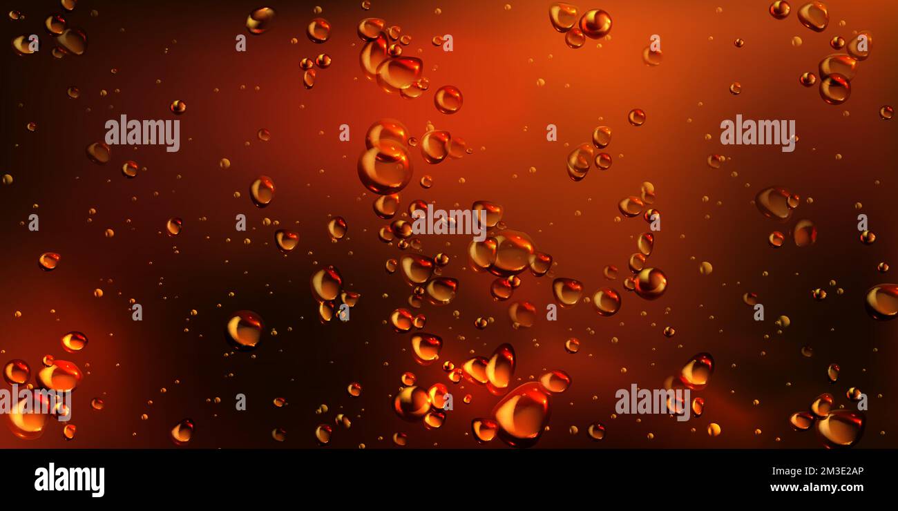 Air bubbles of cola, soda drink, beer or water texture abstract ...