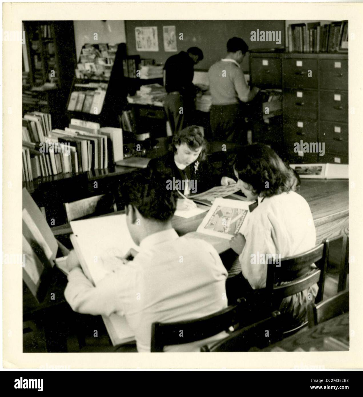 The library , Students, Libraries, Massachusetts College of Art Stock ...