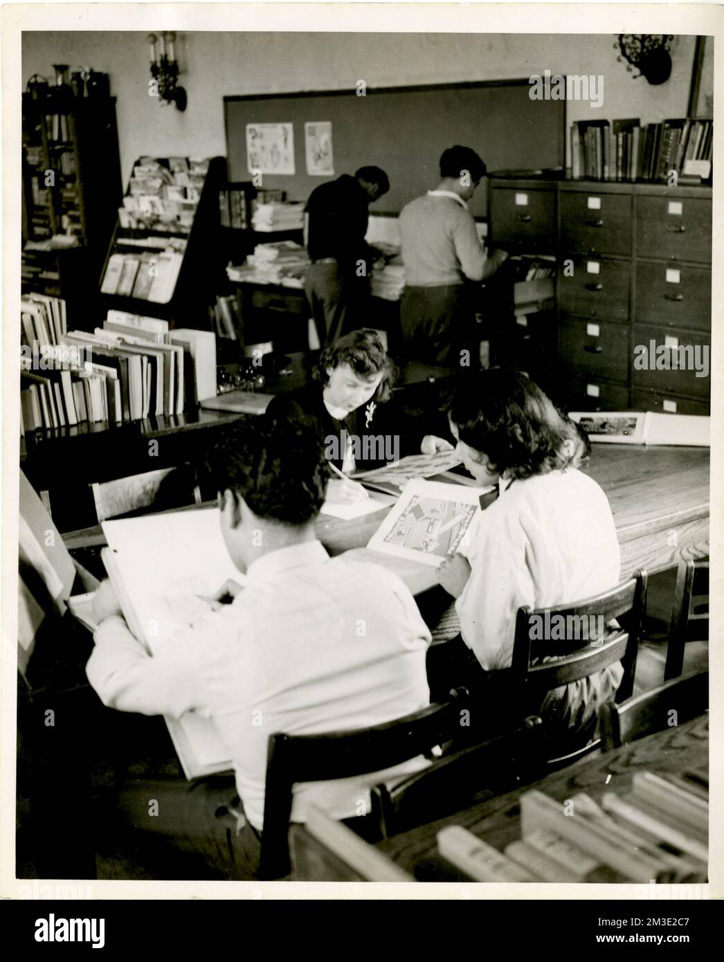 The library , Students, Libraries, Massachusetts College of Art Stock ...