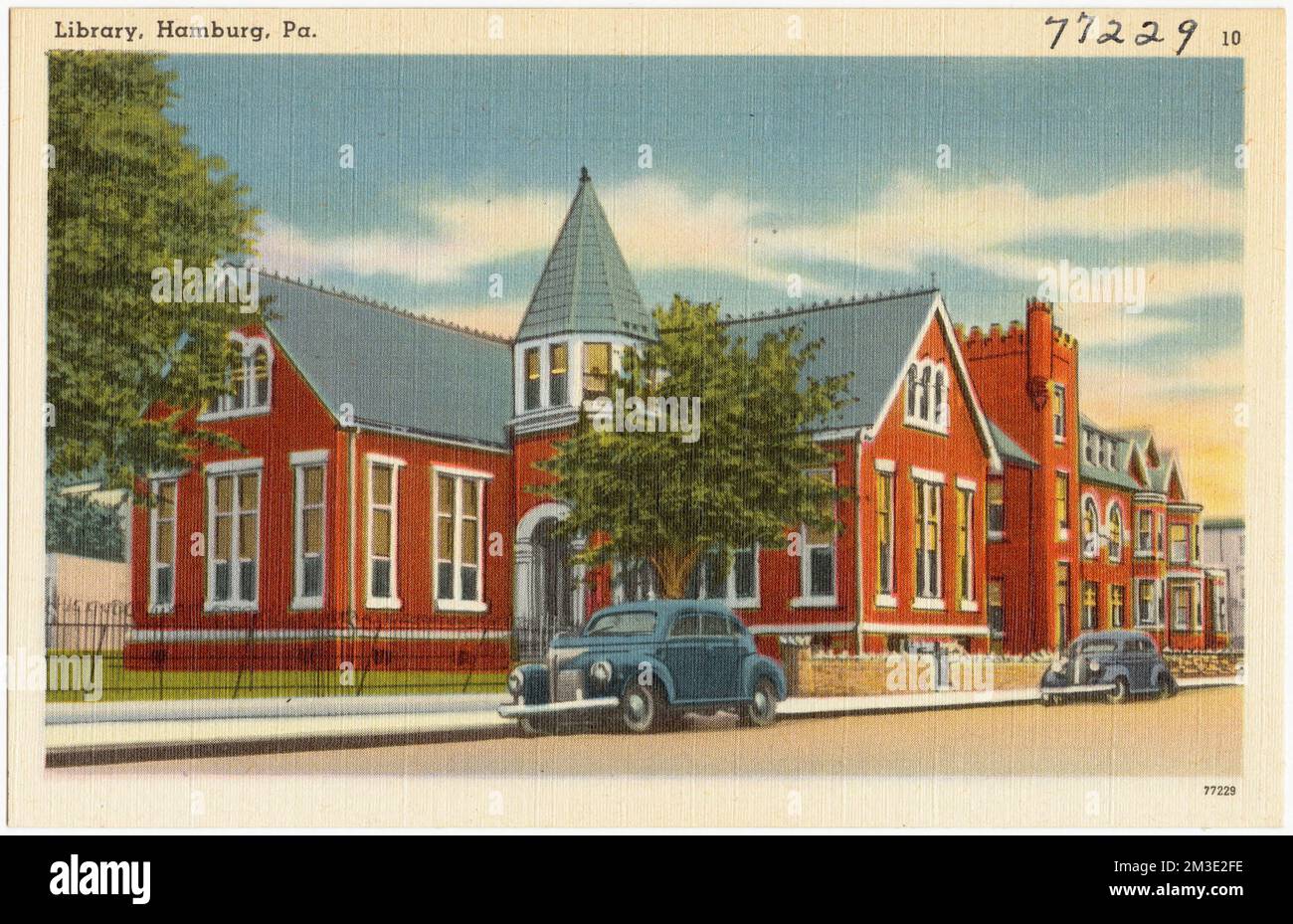 Library, Hamburg, Pa. , Public libraries, Tichnor Brothers Collection ...