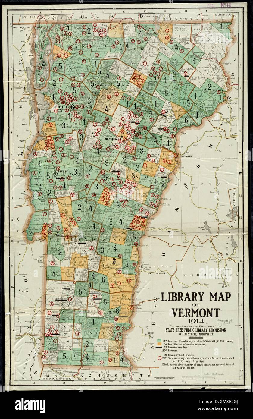 Library map of Vermont, 1914 , Libraries, Vermont, Maps, Vermont, Maps ...