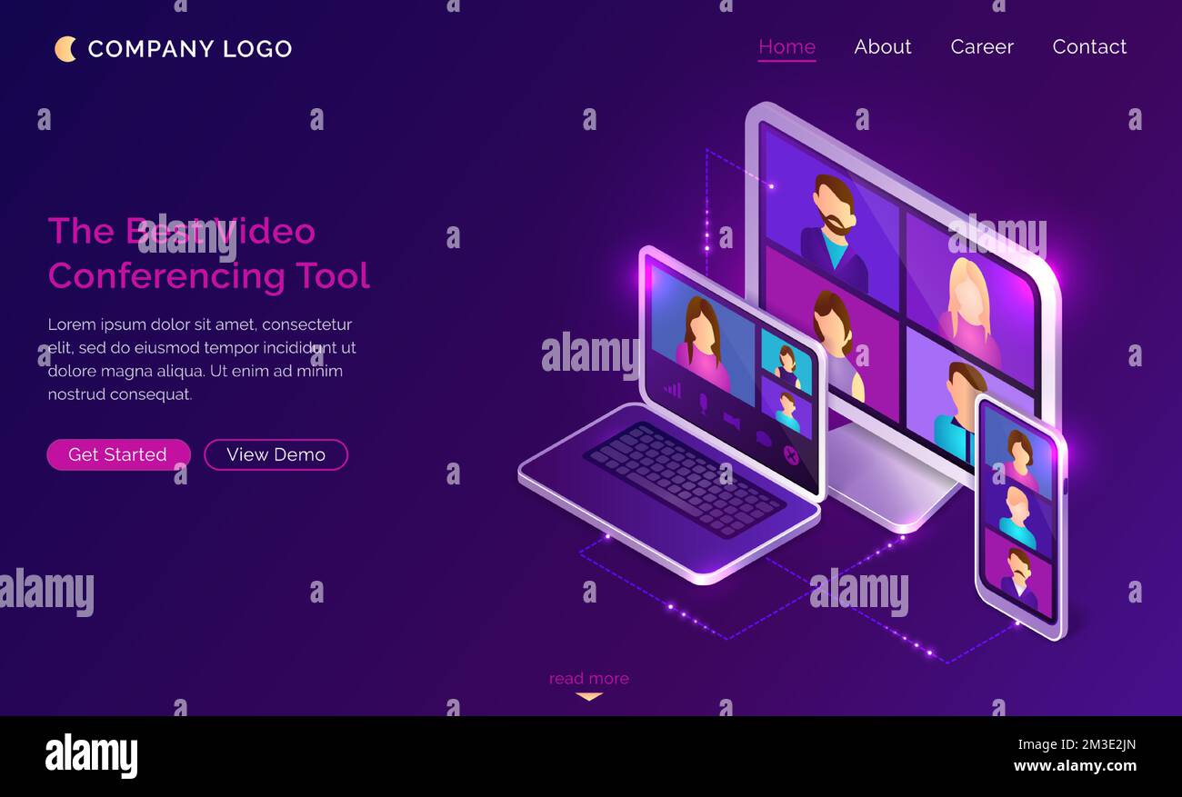 Video conferencing zoom Stock Vector Images - Alamy