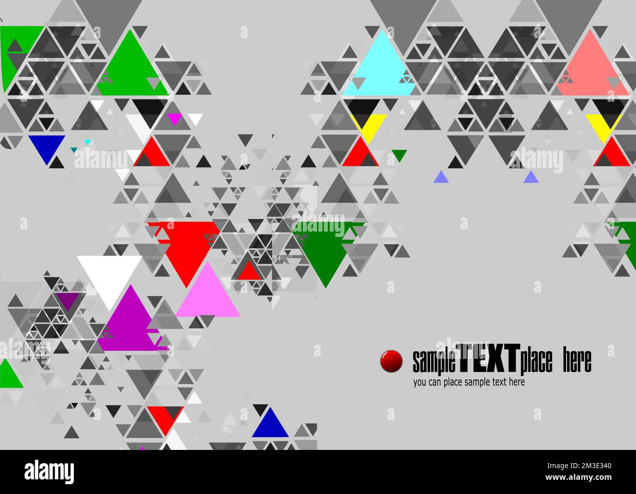 Abstract background with triangles images and place for text Stock ...