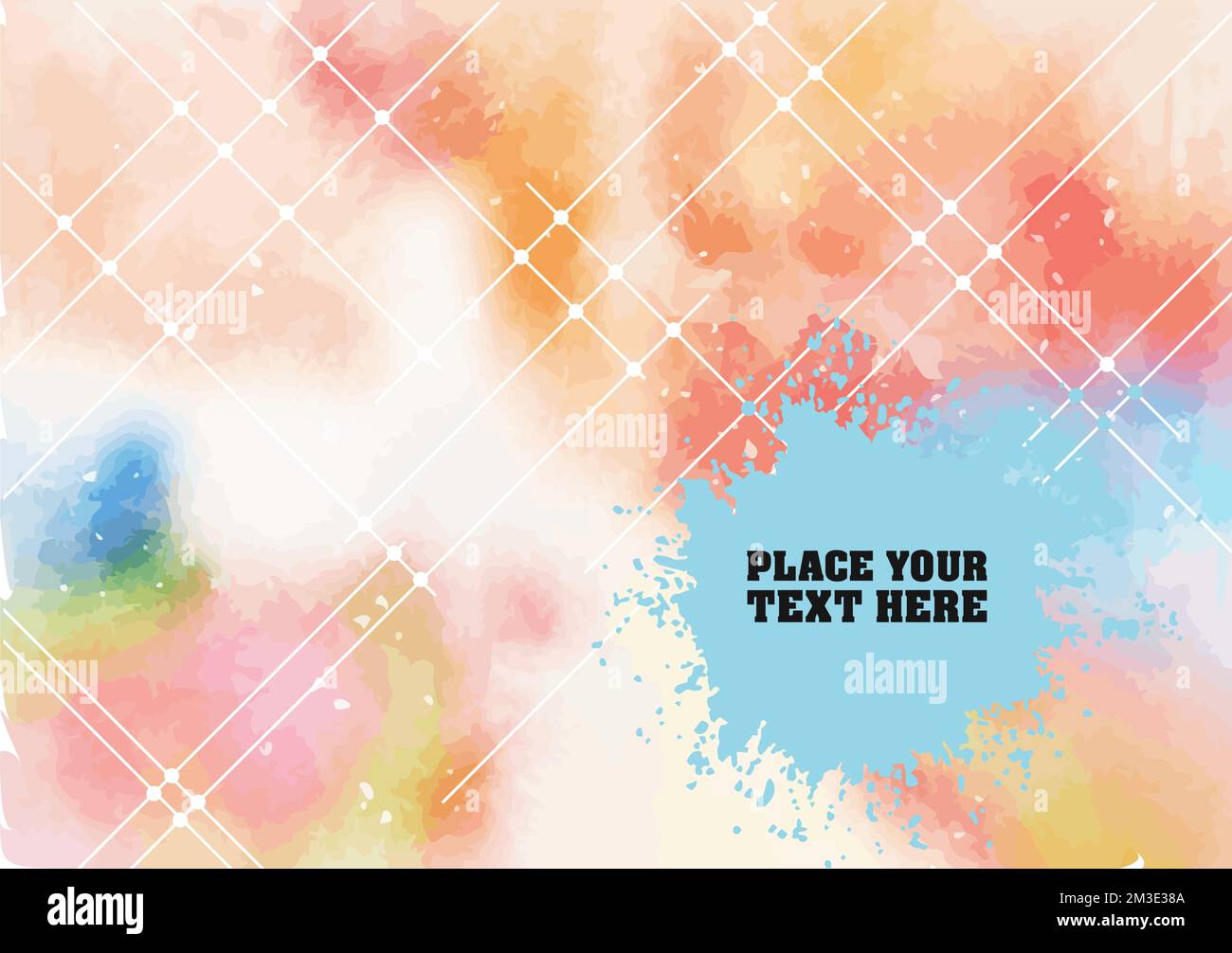 Abstract vector 3d colorful watercolor background texture with lines ...