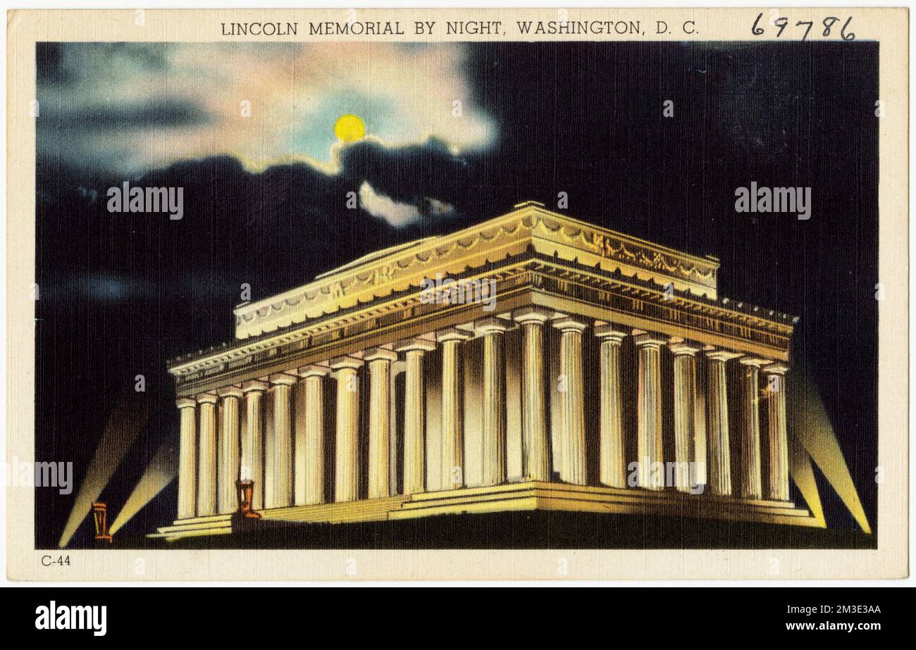 Lincoln Memorial by night, Washington, D. C. , Monuments & memorials ...