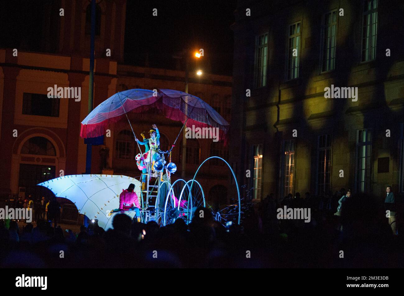 Bogota, Colombia. 14th Dec, 2022. Actors perform during the Christmas ...
