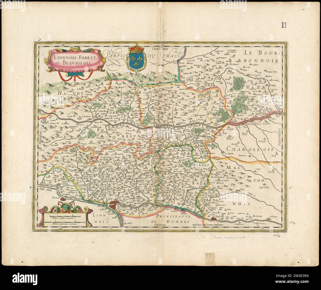 Lionnois, Forest, et Beauiolois , Rhône-Alpes France, Maps, Early works ...