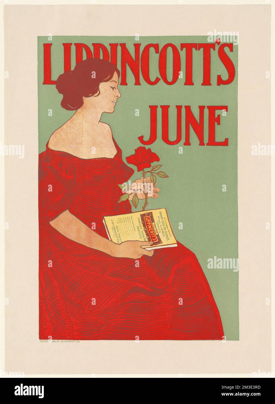 Lippincott's June , Roses, Periodicals Stock Photo - Alamy