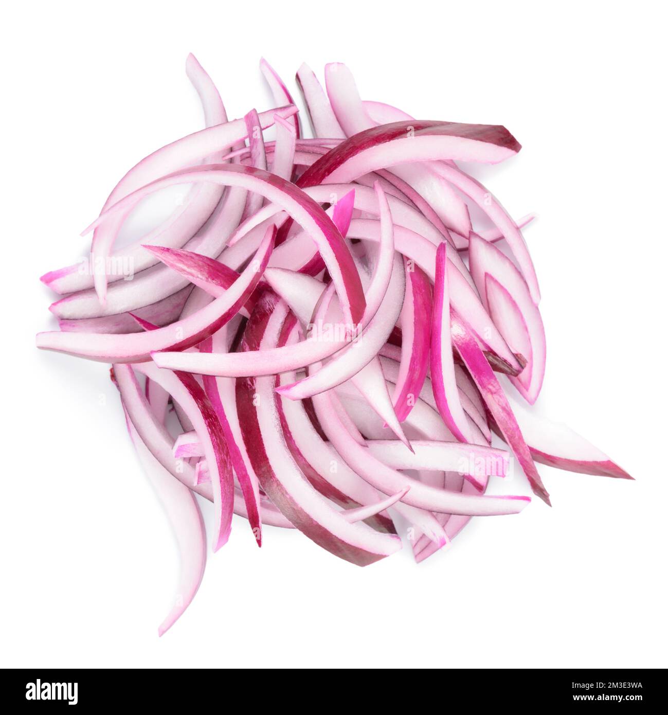 top view of pile vegetables roots of onion stripes ring for salad ...