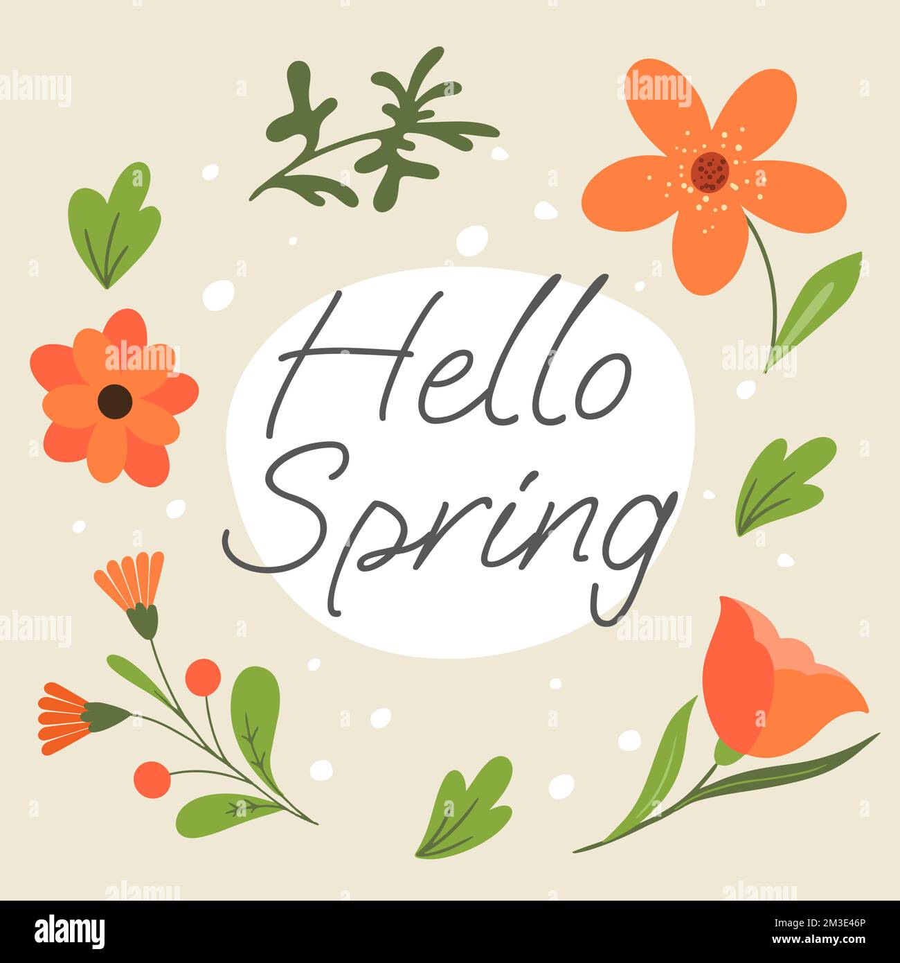Summer card hello white Stock Vector Images - Alamy