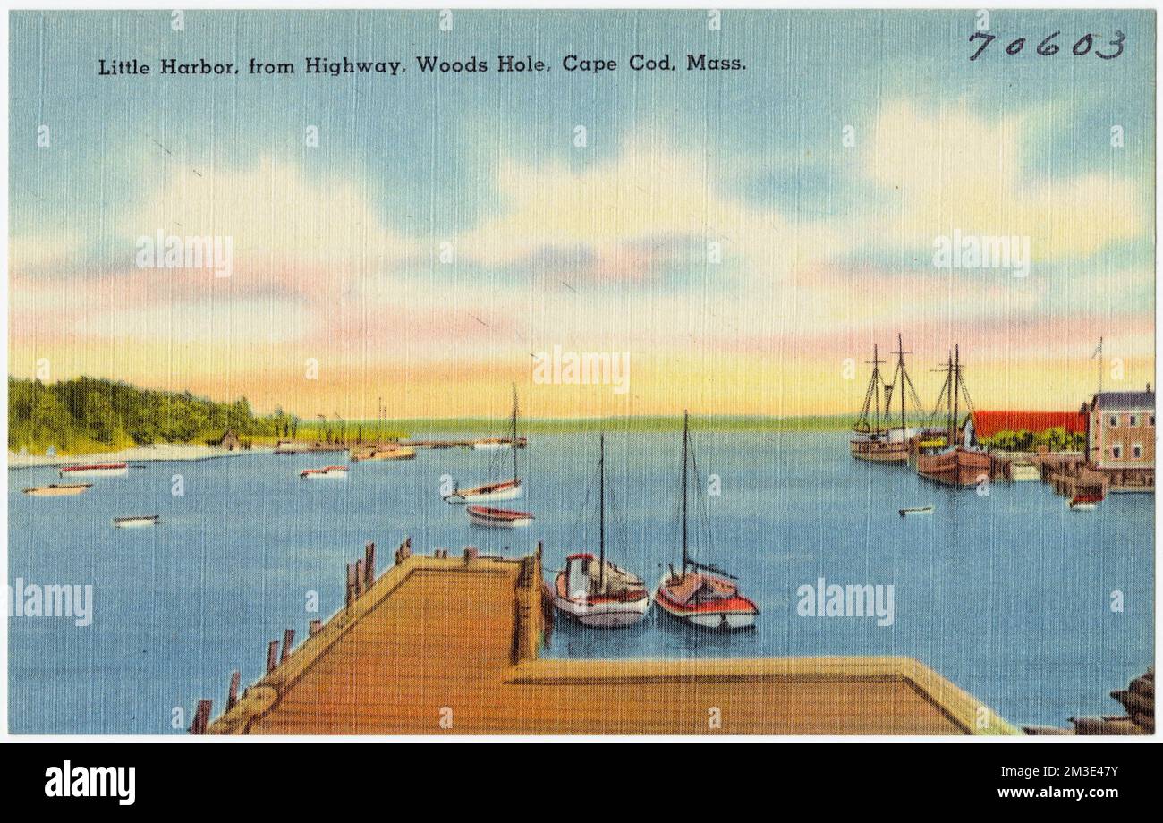 Little Harbor, from highway, Woods Hole, Cape Cod, Mass. , Harbors ...