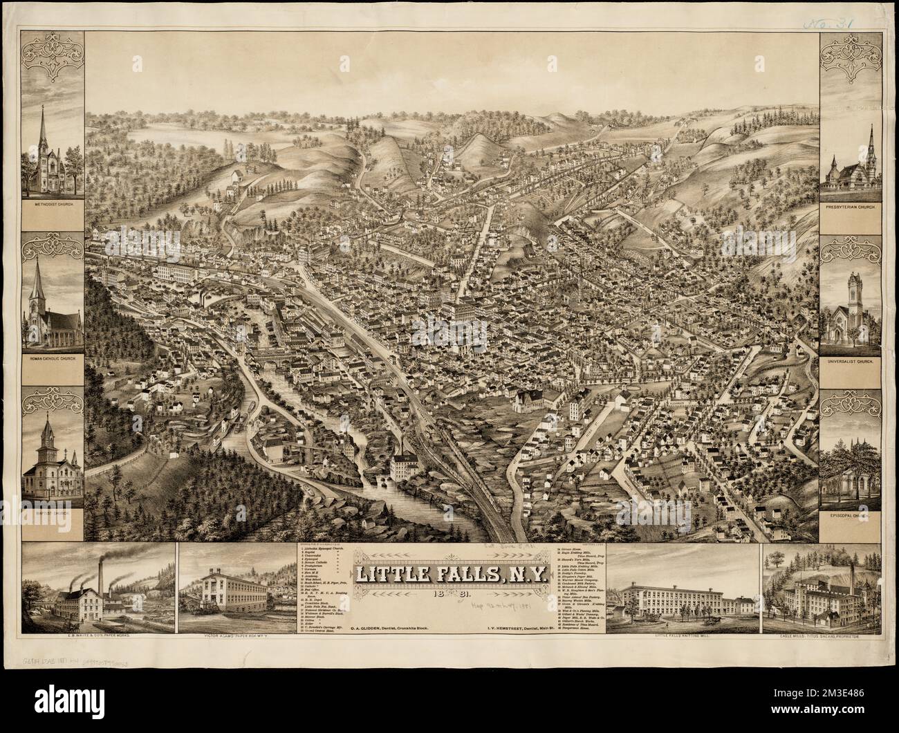 Little Falls, N.Y : 1881 , Little Falls N.Y., Aerial views Norman B ...
