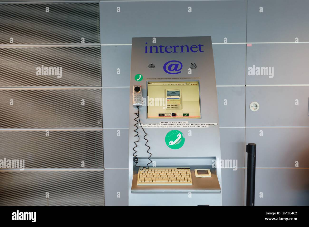 HELSINKI - SEP 03: Internet kiosk in Helsinki Airport on September 03 ...