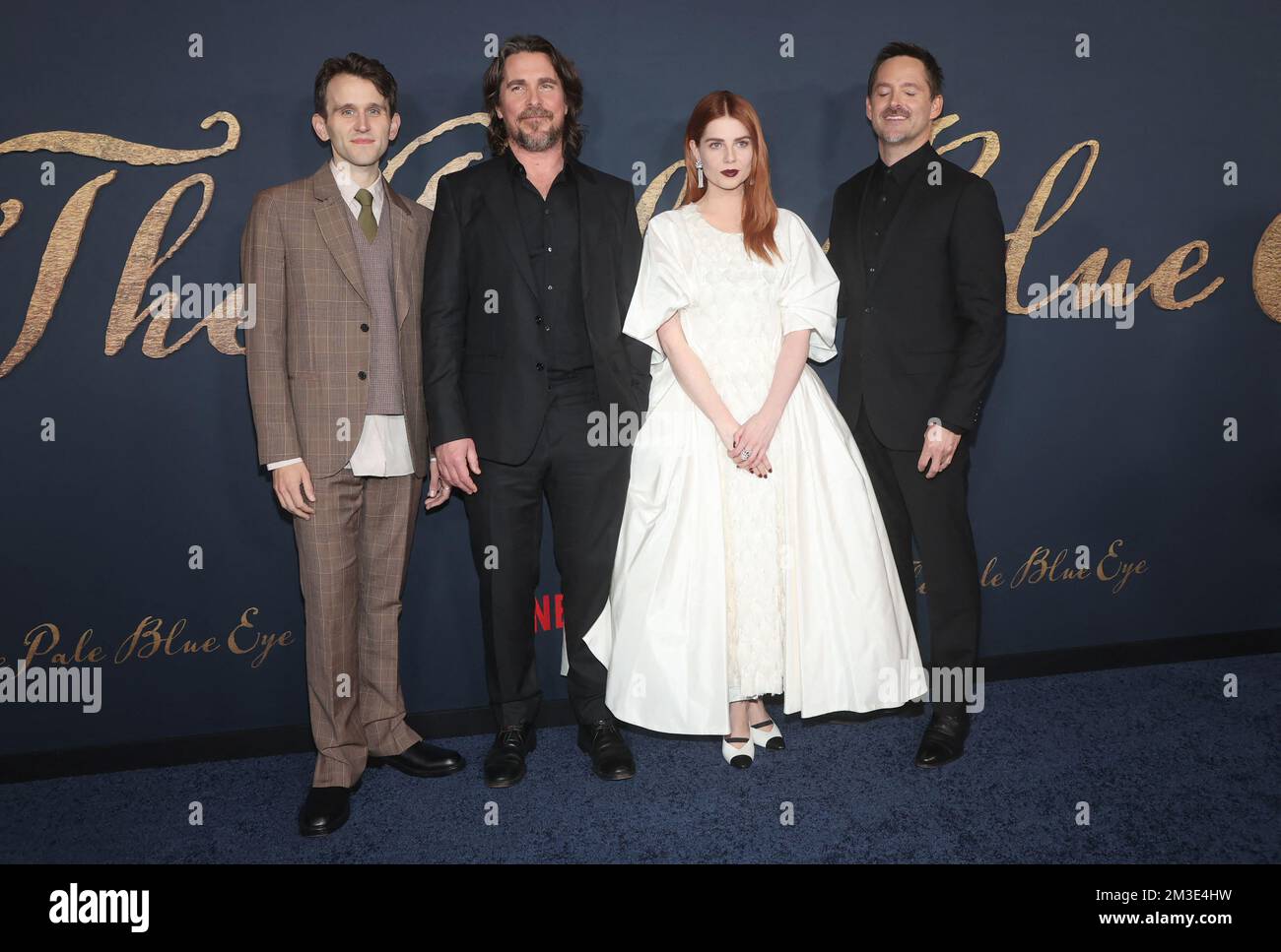 Harry Melling, Christian Bale, Lucy Boynton, Scott Cooper, at "The Pale ...