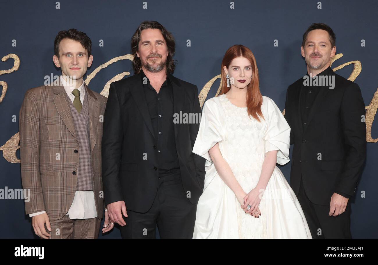 Harry Melling, Christian Bale, Lucy Boynton, Scott Cooper, at "The Pale ...