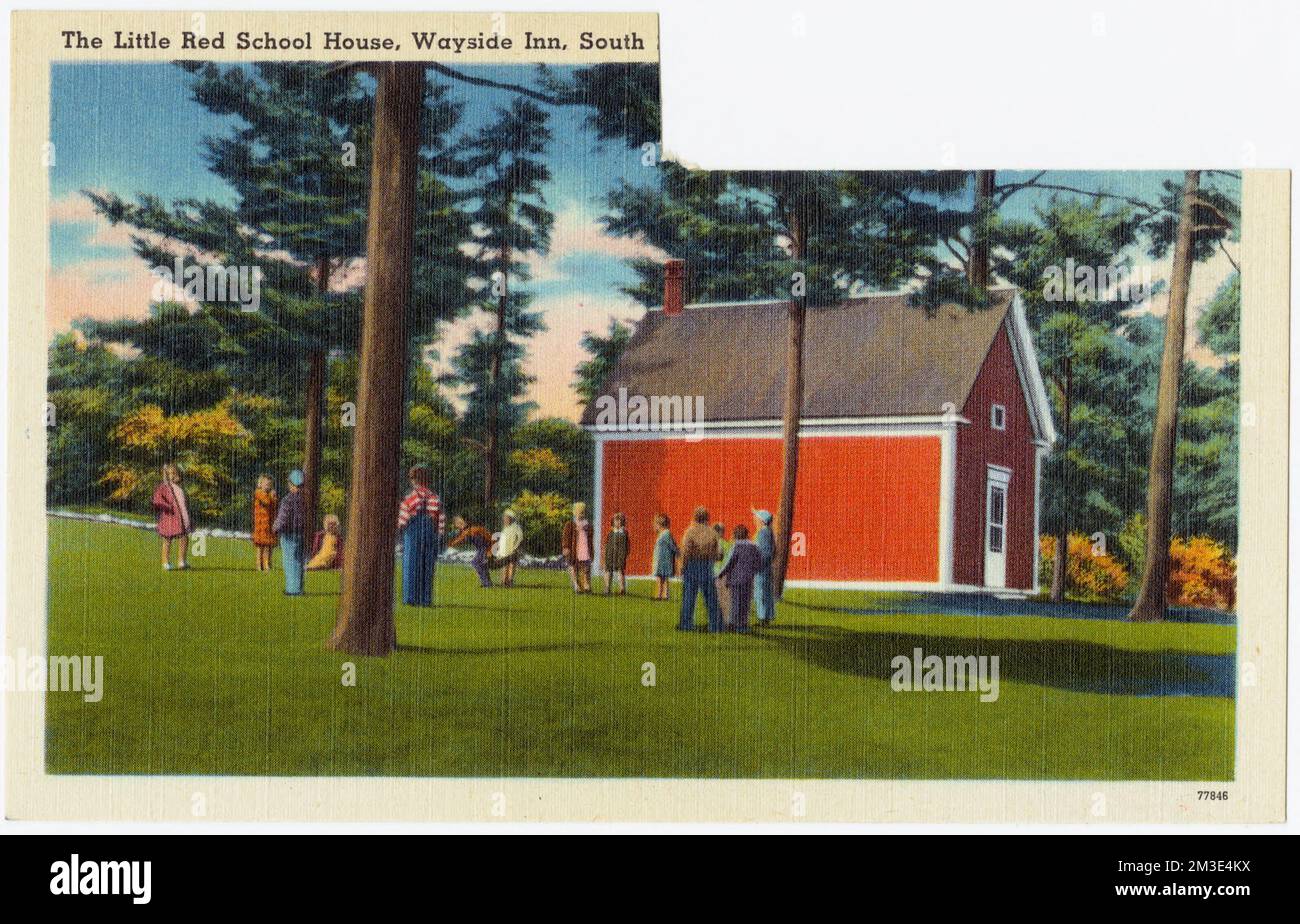The Little Red School House, Wayside Inn, South [Sudbury, Mass ...
