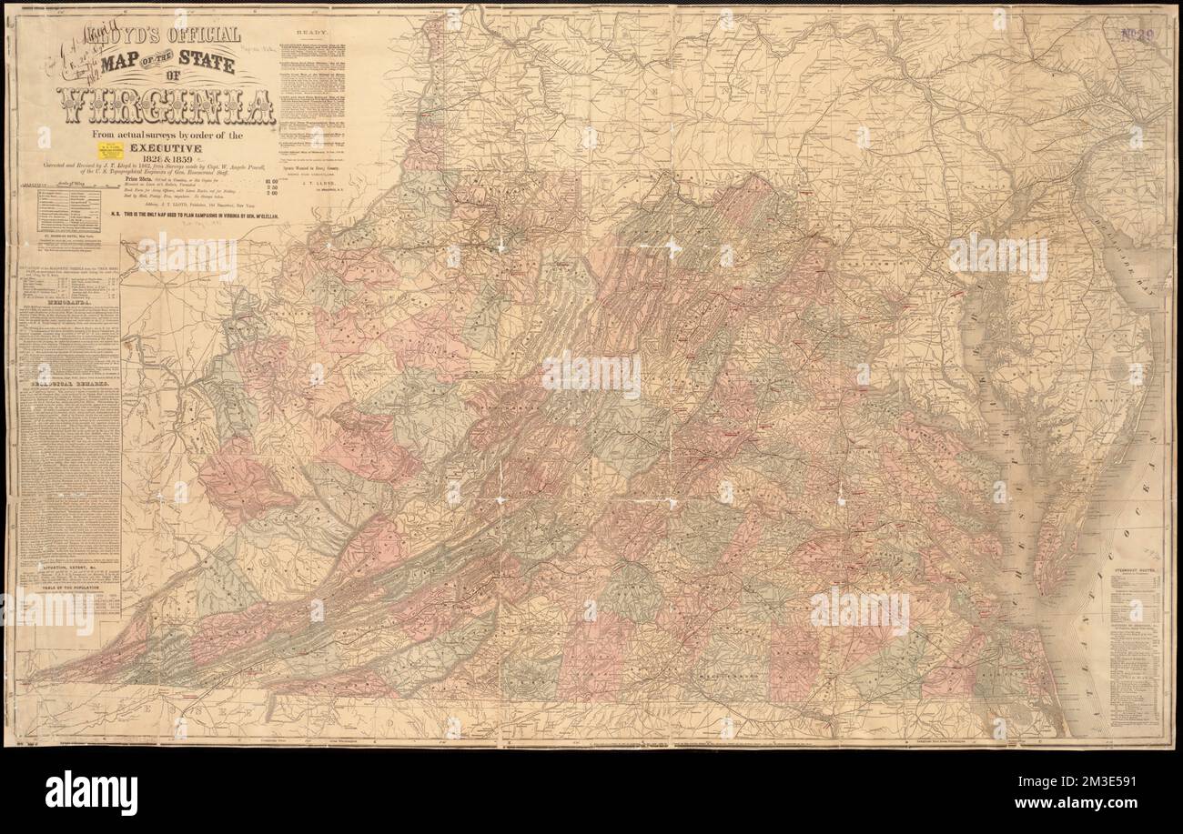 Lloyd's official map of the state of Virginia from actual surveys by ...