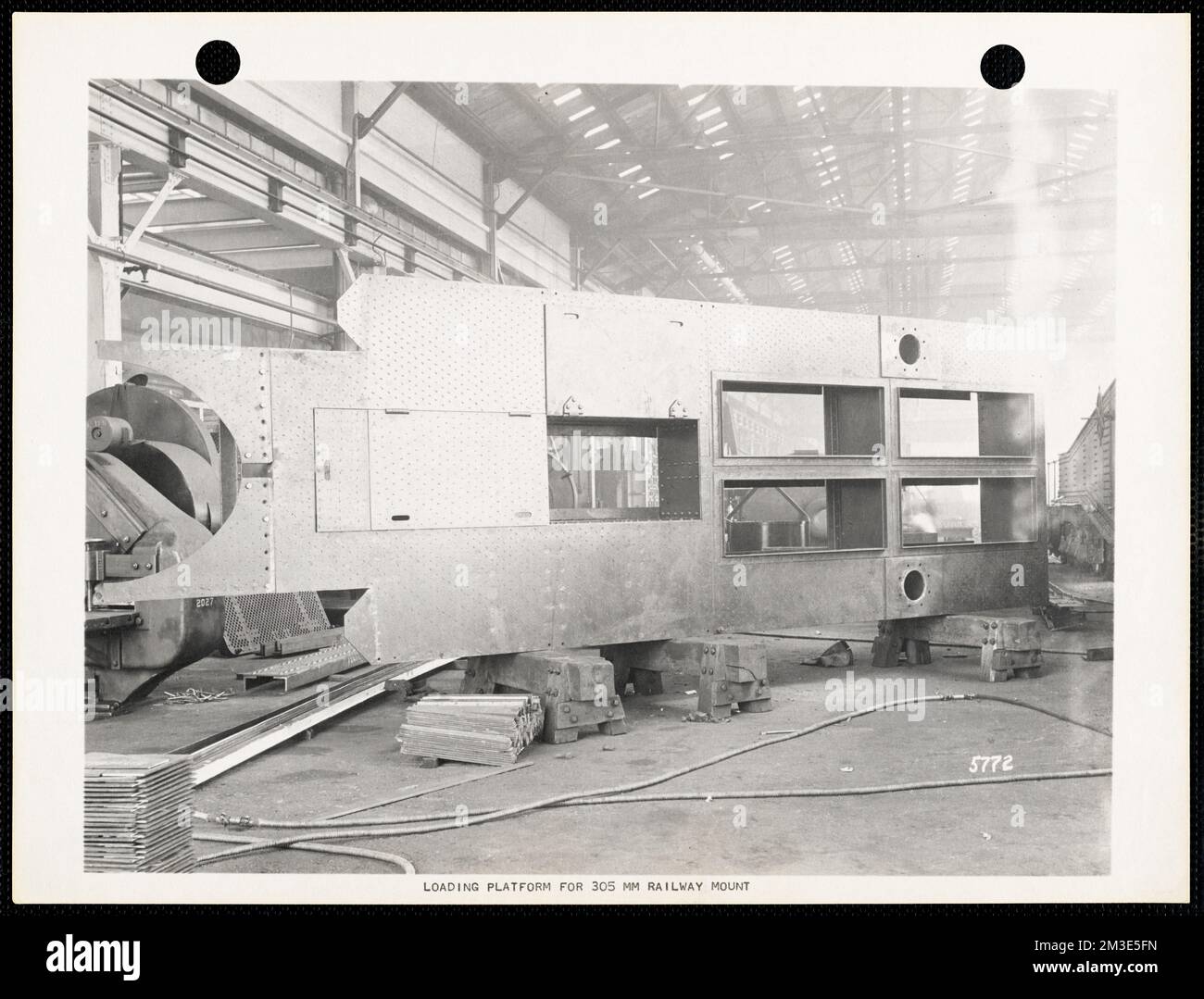 Loading platform for 305 MM railway mount , Armories, Ordnance industry ...