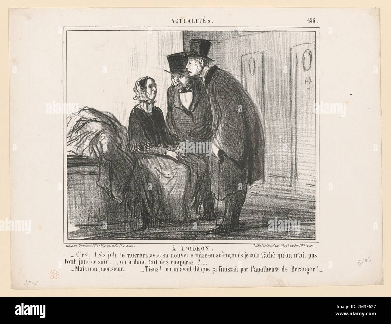 A L'Odeon. - C'est très joli le tartufe.... Honoré Daumier (1808-1879 ...
