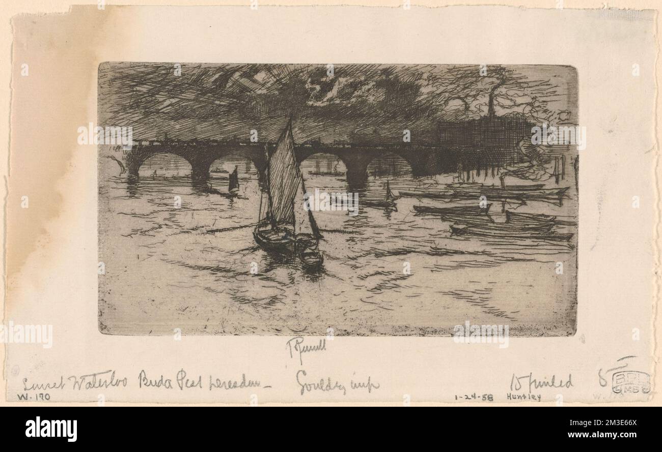 London Bridge , Rivers, Bridges, Sailboats, Sunrises & sunsets. Joseph ...