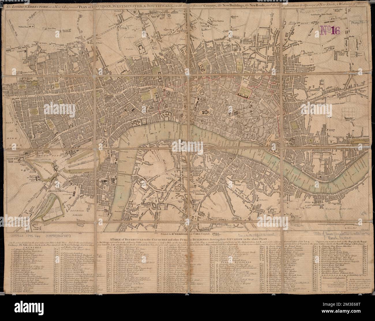 The London directory, or a new & improved plan of London, Westminster ...