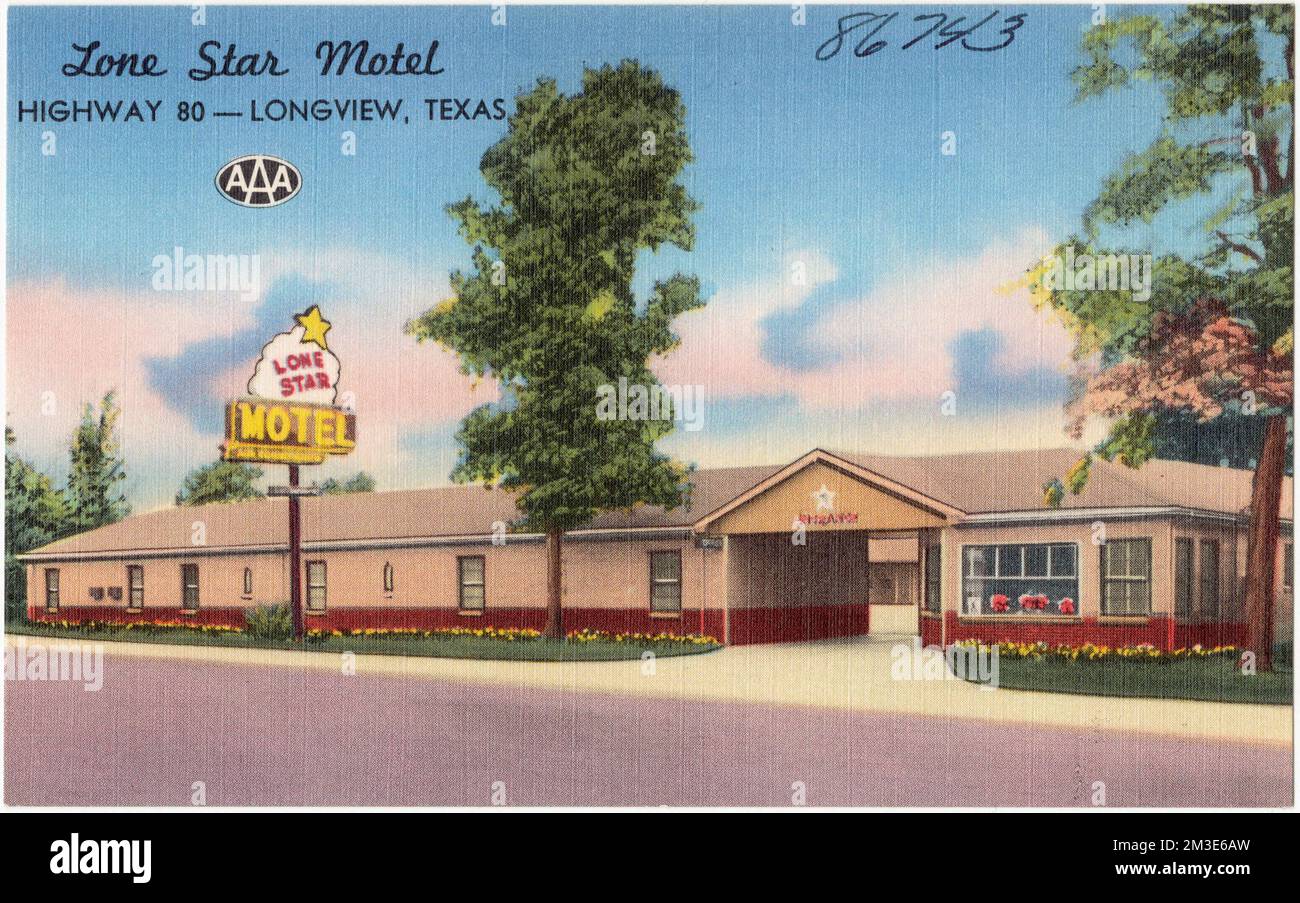 Lone Star Motel, Highway 80 -- Longview, Texas , Motels, Tichnor ...