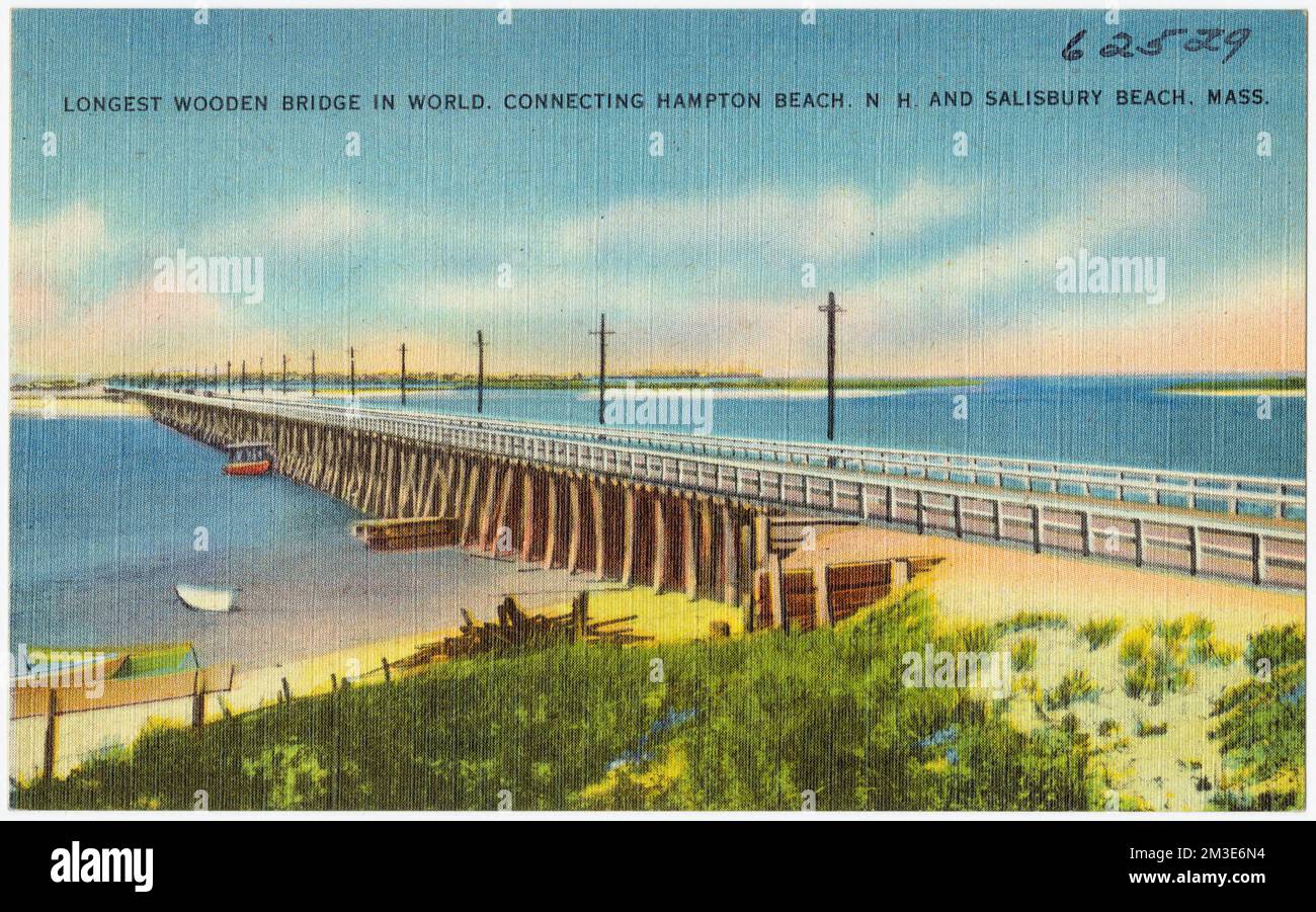 Longest wooden bridge in word, connecting Hampton Beach, N.H. and ...