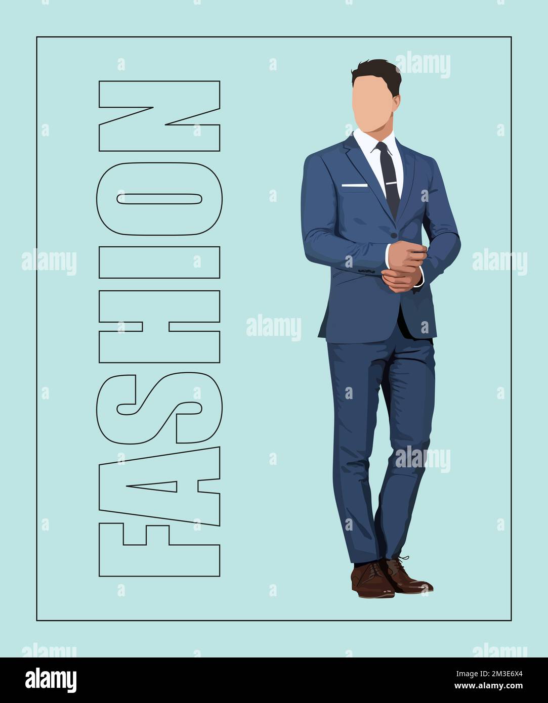 Stylish handsome man in fashion clothes. Fashion man. Vector ...