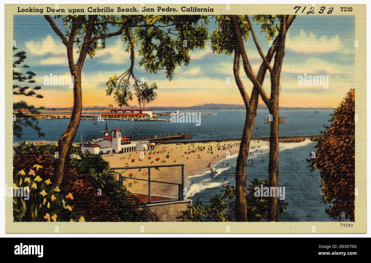Looking Down upon Cabrillo Beach, San Pedro, California , Beaches ...