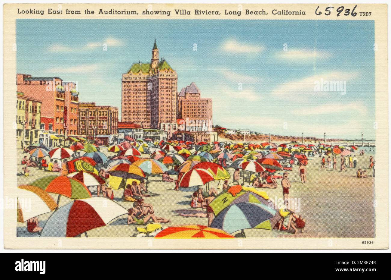 Looking east from the auditorium, showing Villa Riviera, Long Beach ...