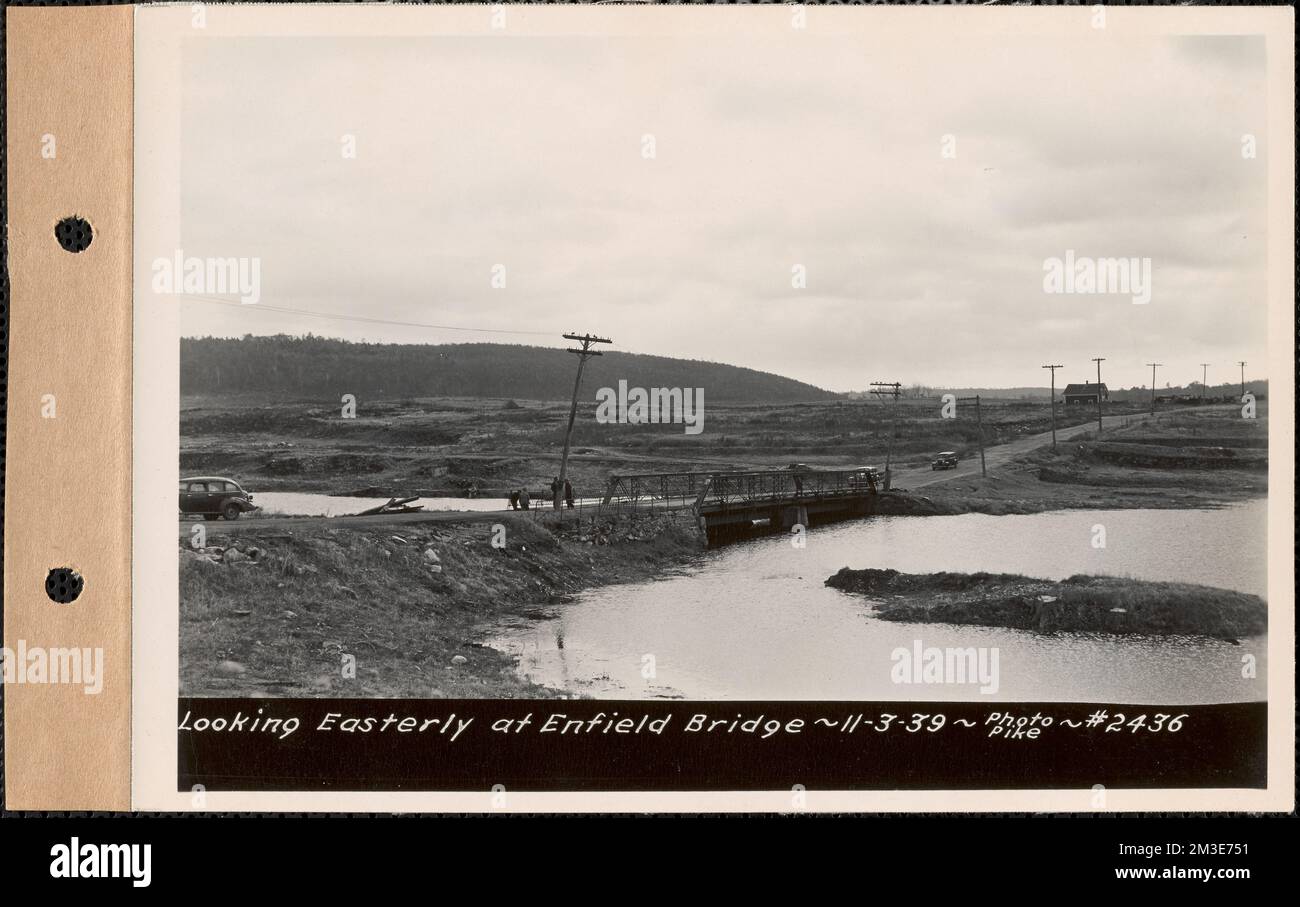 Looking easterly at Enfield Bridge, Quabbin Reservoir, Mass., Nov. 3 ...