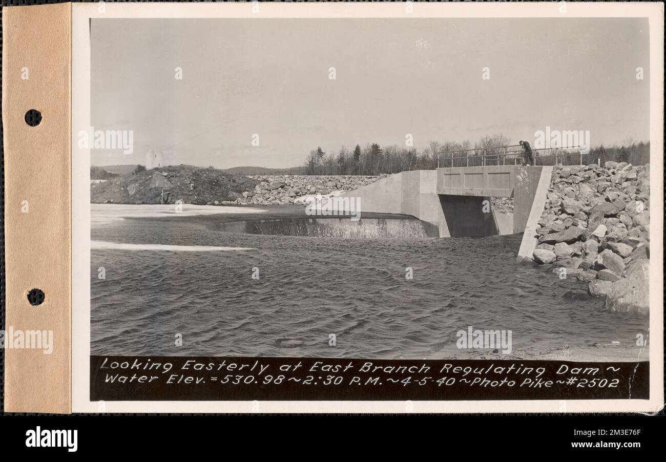 Looking easterly at East Branch regulating dam, water elevation 530.98 ...