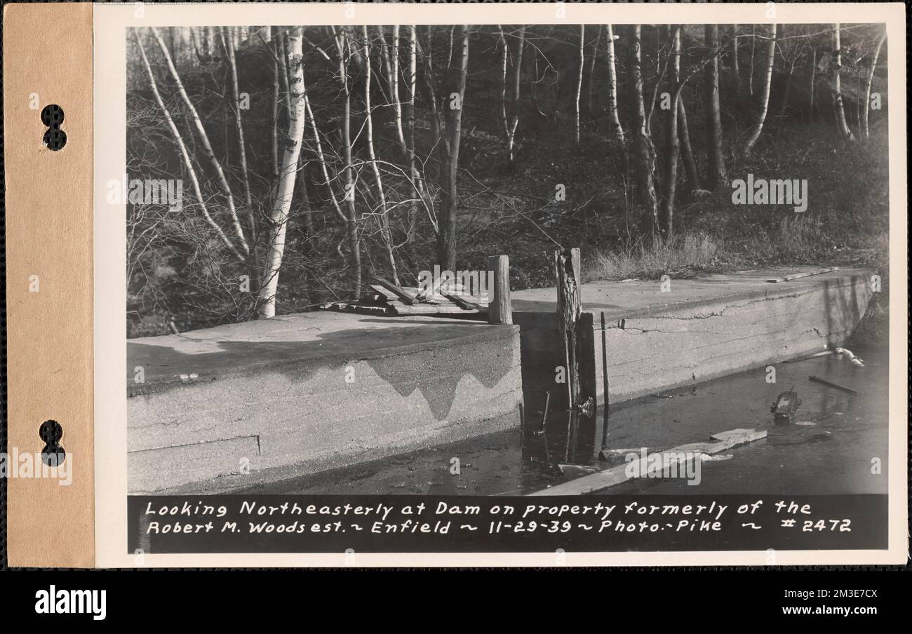 Looking northeasterly at dam on property formerly of the Robert M ...