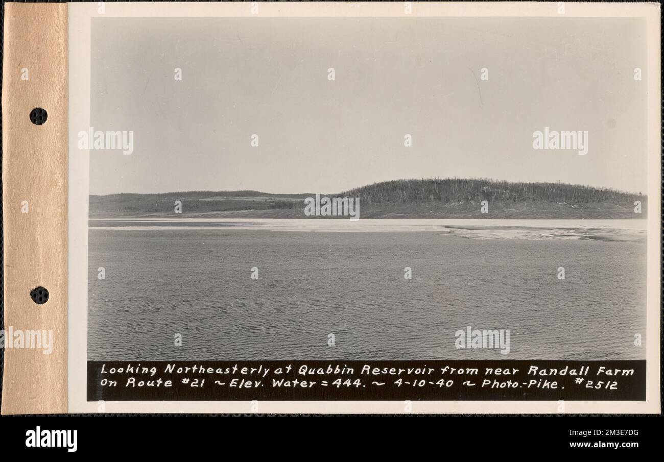 Looking northeasterly at Quabbin Reservoir from near Randall Farm on ...