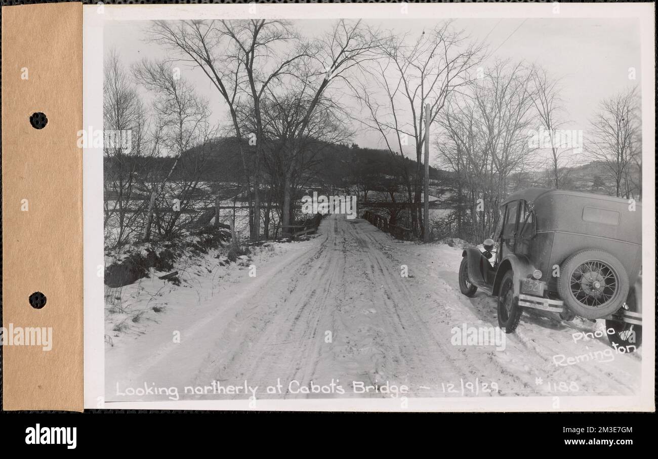 Looking northerly at Cabot's Bridge, Enfield, Mass., Dec. 9, 1929 ...