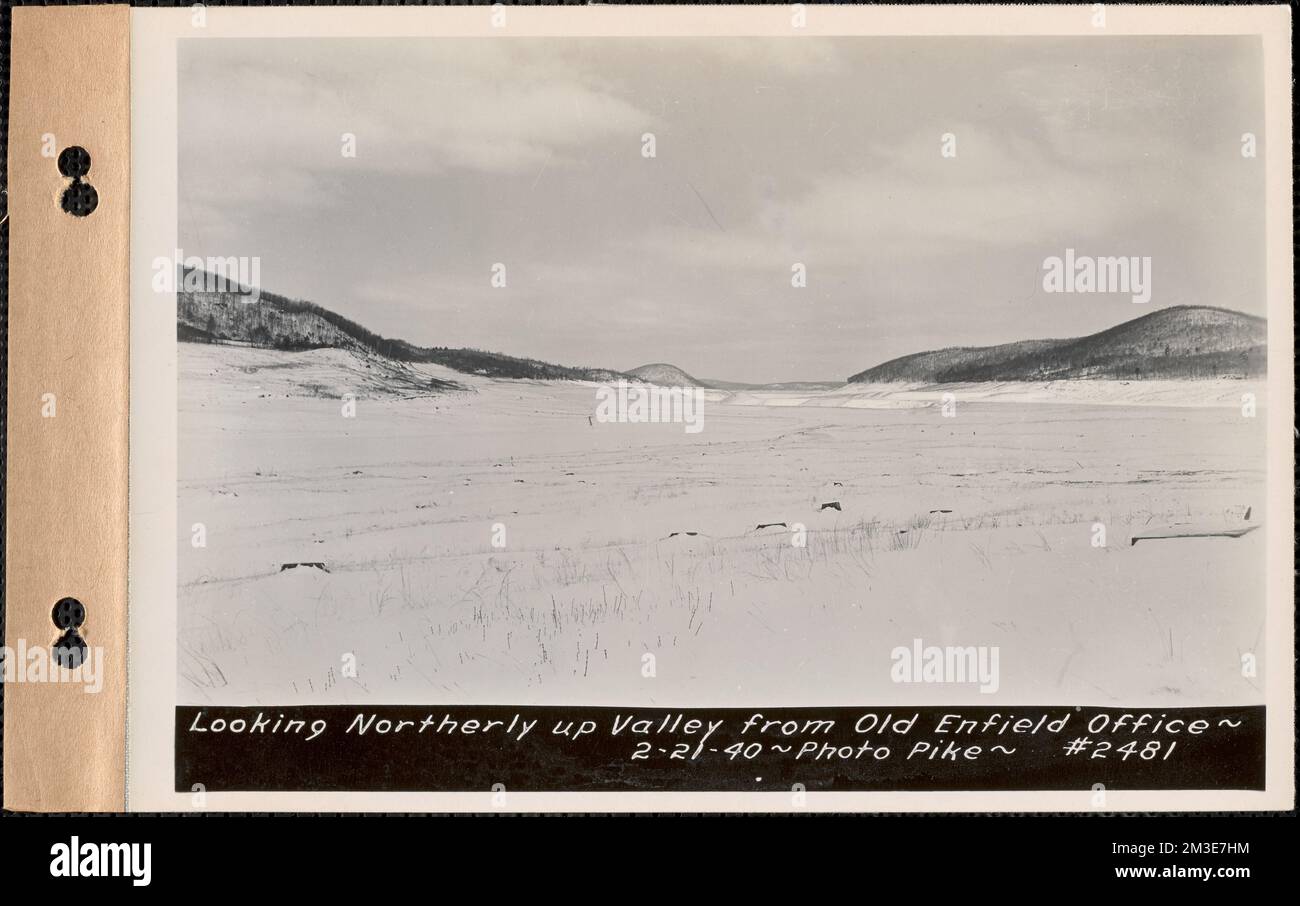 Looking northerly up valley from old Enfield office, Enfield, Mass ...