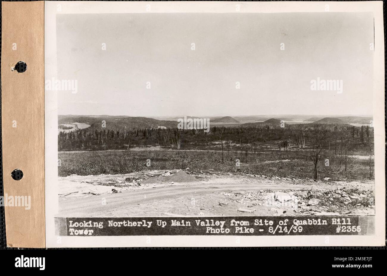 Looking northerly up main valley from site of Quabbin Hill Tower ...