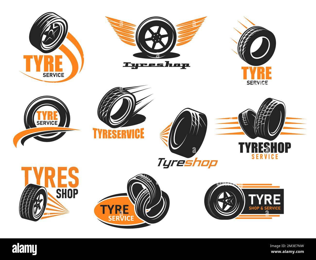 Balancing tyres Stock Vector Images - Alamy