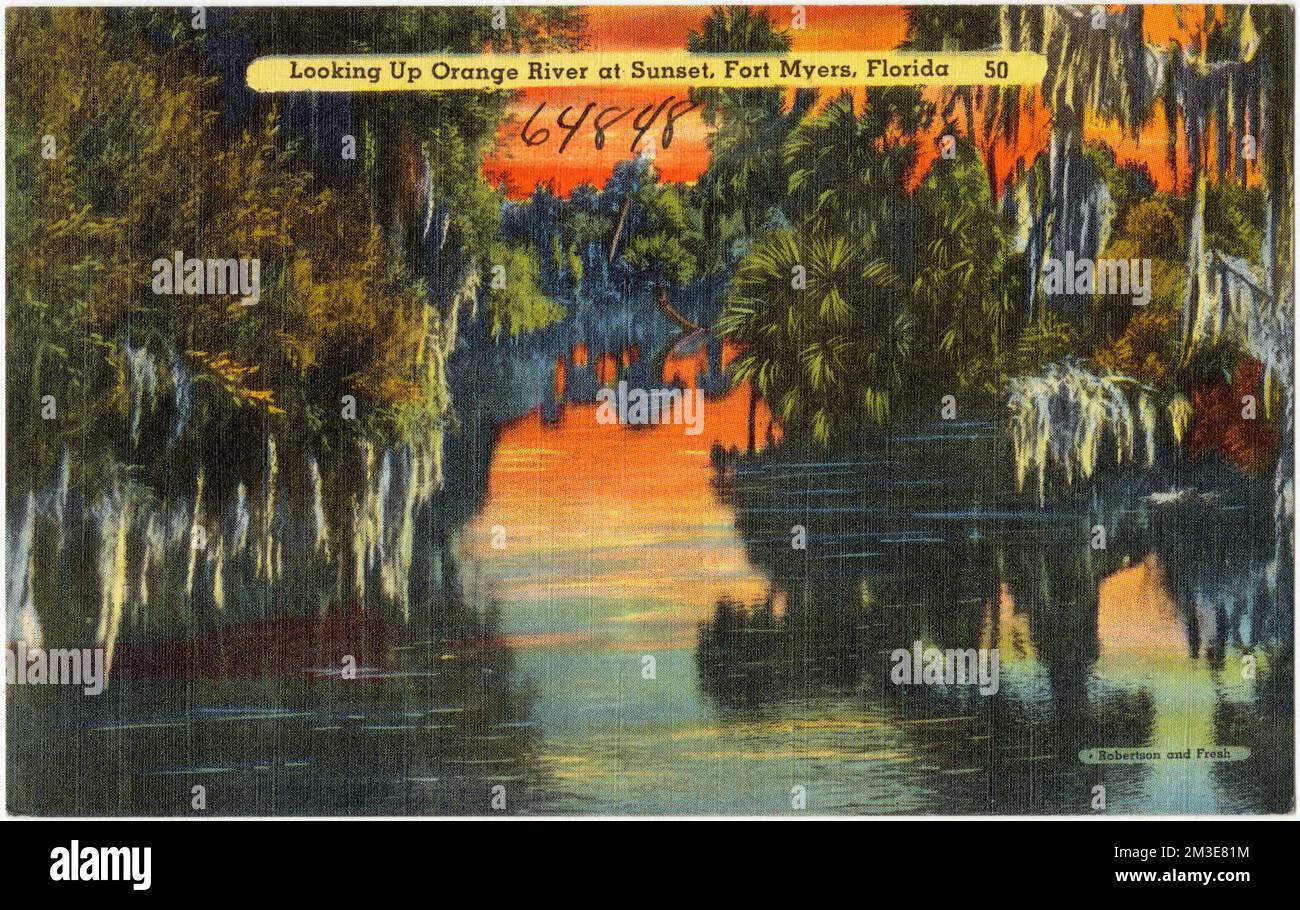 Looking up Orange River at Sunset, Fort Myers, Florida , Rivers ...