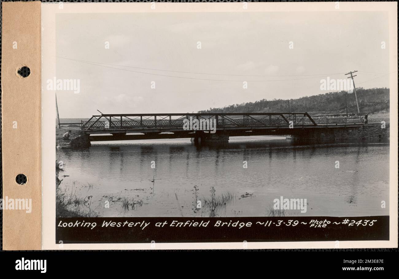 Looking westerly at Enfield Bridge, Quabbin Reservoir, Mass., Nov. 3 ...