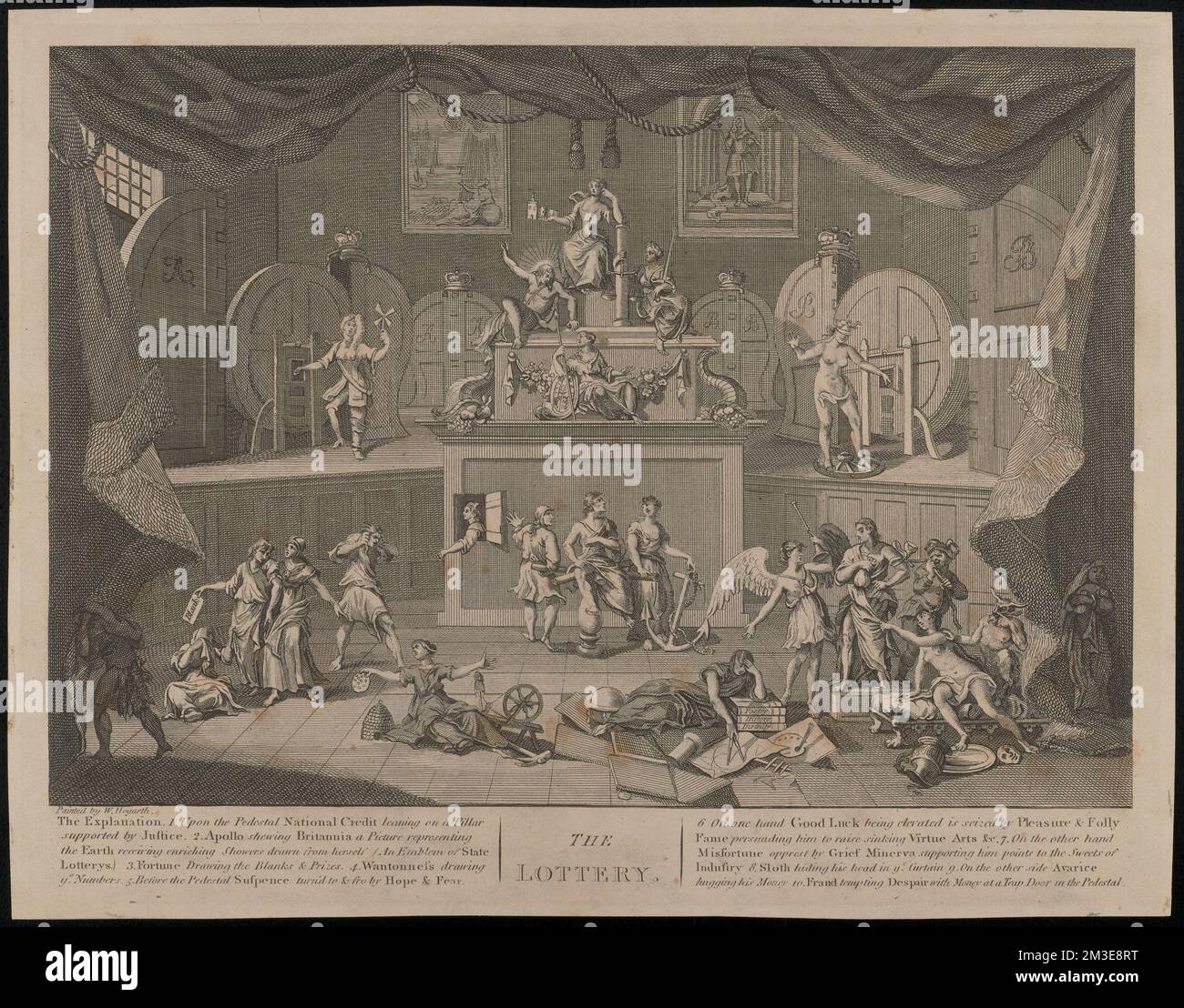 The lottery , Gods, Allegories. John D. Merriam Collection Stock Photo ...