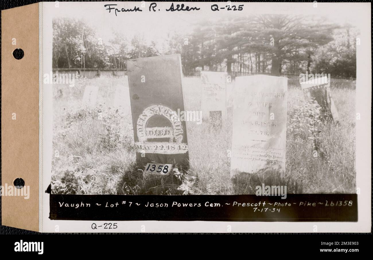 Louis S. Vaughn, Josiah Vaughn and wife, Jason Powers Cemetery, lot 7 ...