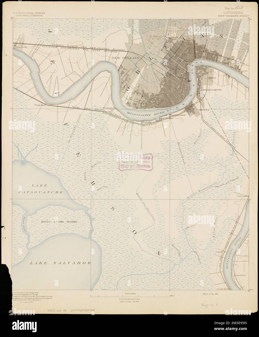 Louisiana : New Orleans sheet , New Orleans La., Maps, Louisiana, Maps ...