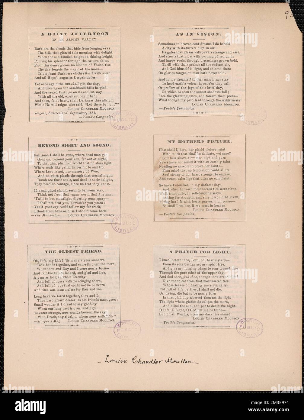 Louise Chandler Moulton poetry , Abolitionists, United States, History ...
