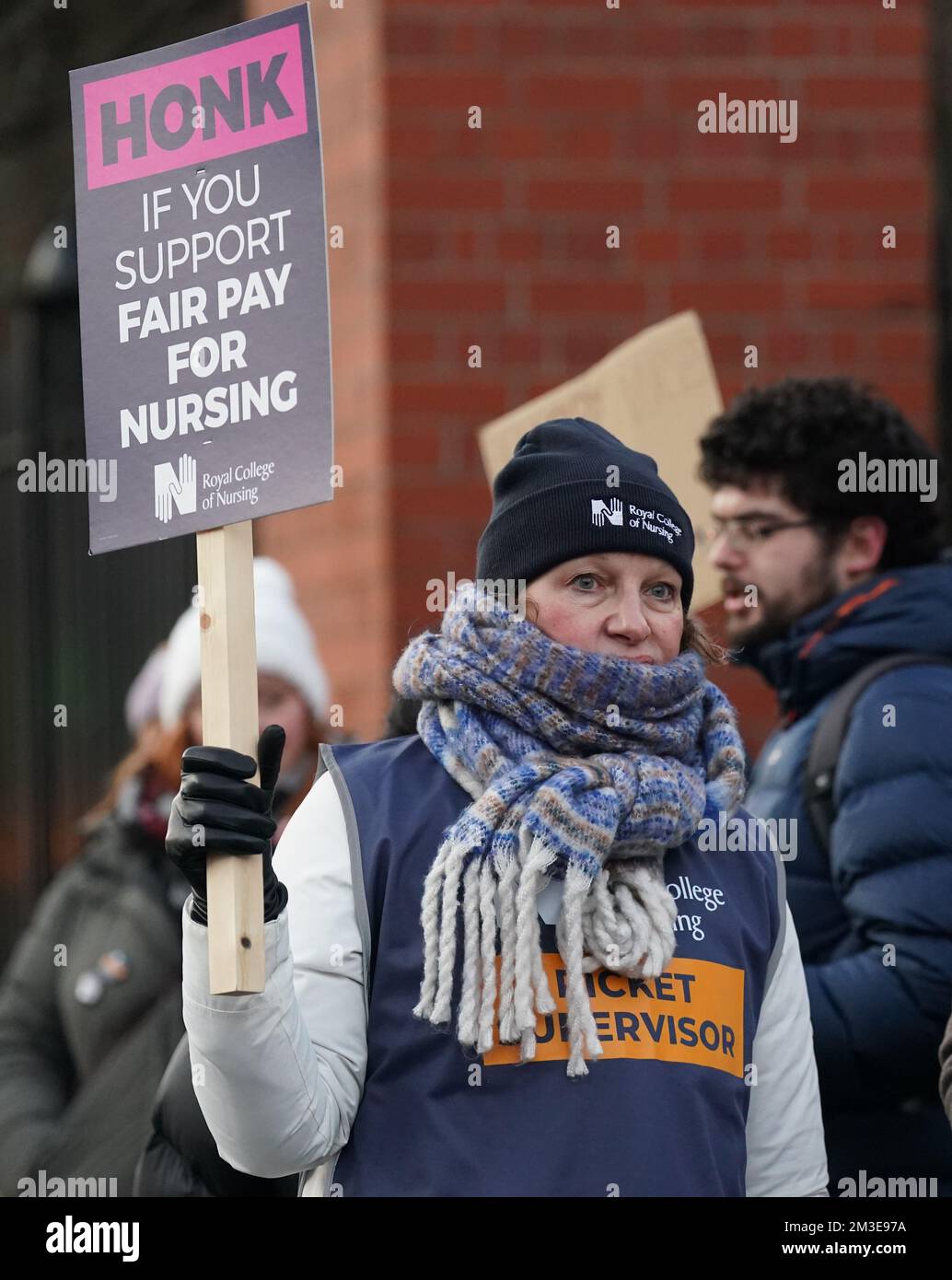 Members of the Royal College of Nursing (RCN) on the picket line ...
