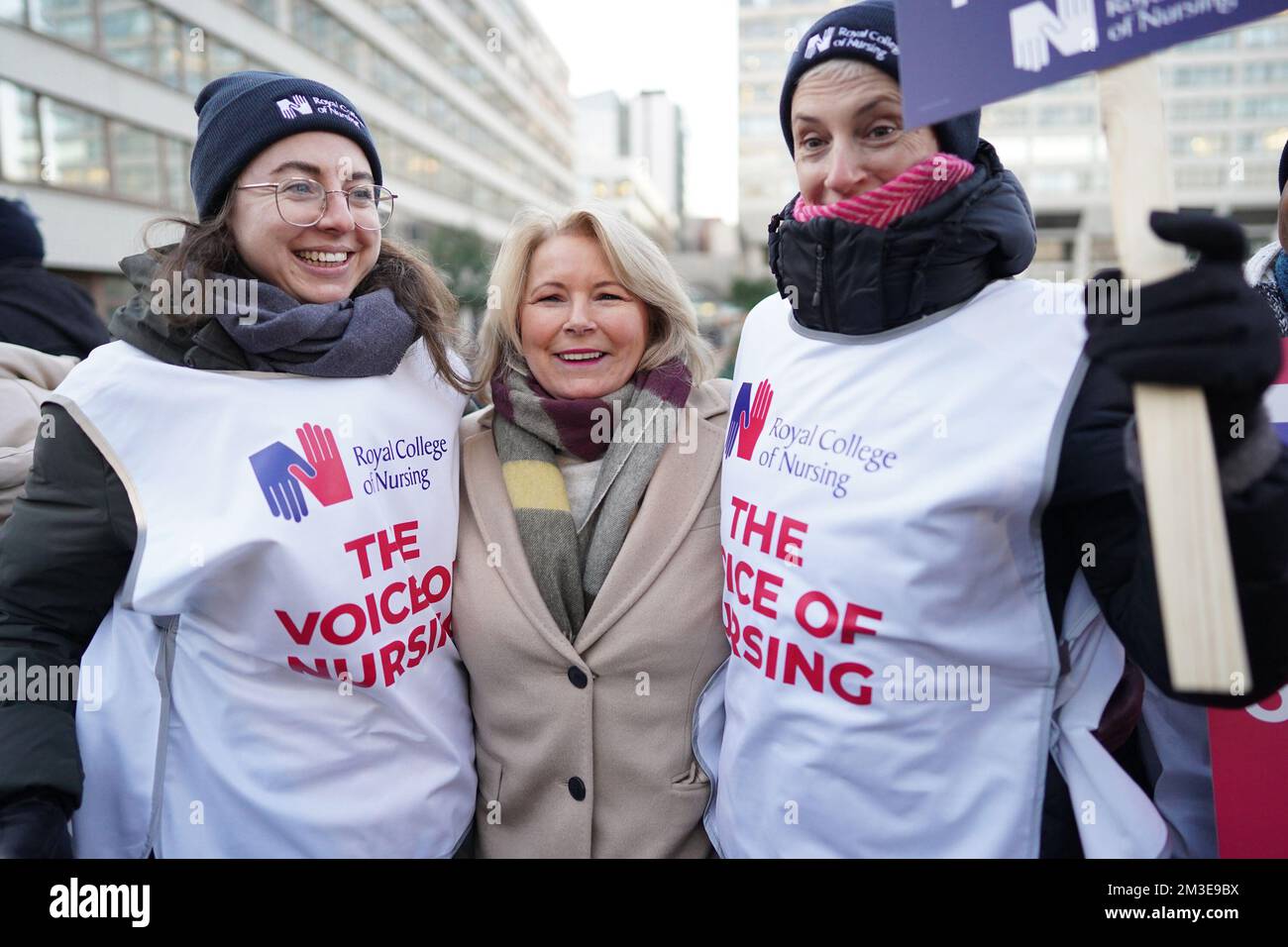 RCN General Secretary Pat Cullen (centre) with members of the Royal ...